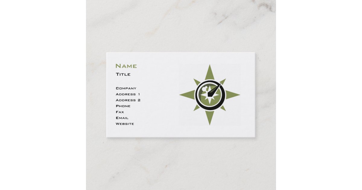 Compass Business Card Template | Zazzle