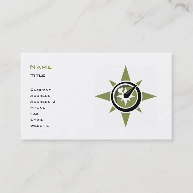 Compass Business Card Template | Zazzle