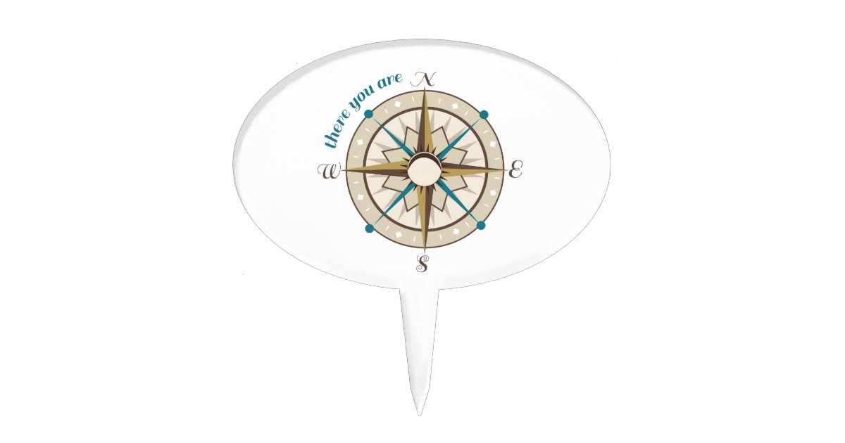 Compass Cake Topper | Zazzle