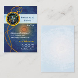 Compass Corporate Business Cards (Blank Back) | Zazzle