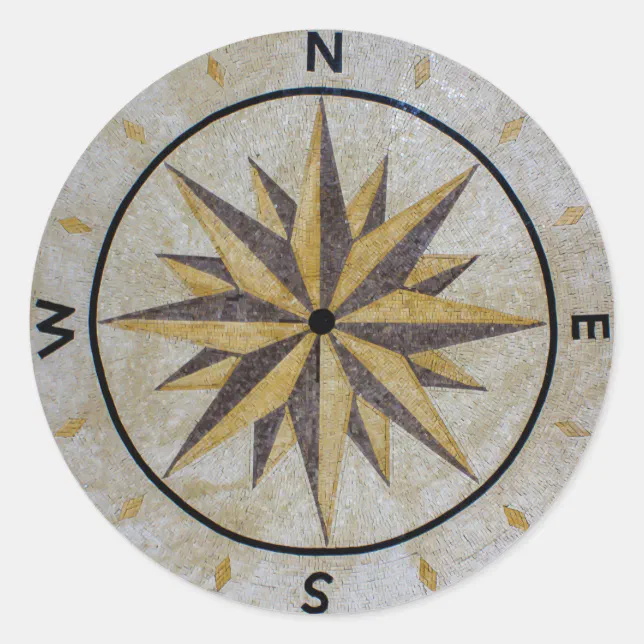 Compass Direction Design Point Floor Table Top Mar Classic Round ...