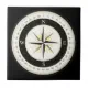 Compass Rose Black and White Nautical Ceramic Tile | Zazzle