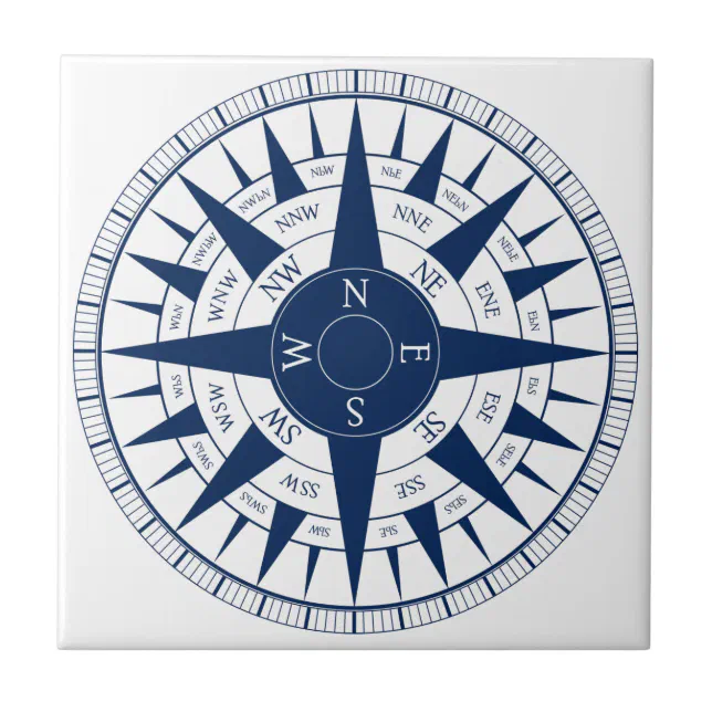 Compass Rose Ceramic Tile | Zazzle