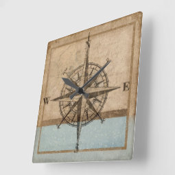compass rose clock 1, Copyright Karen J Williams | Zazzle