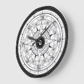 Compass Rose - Clock (White) | Zazzle