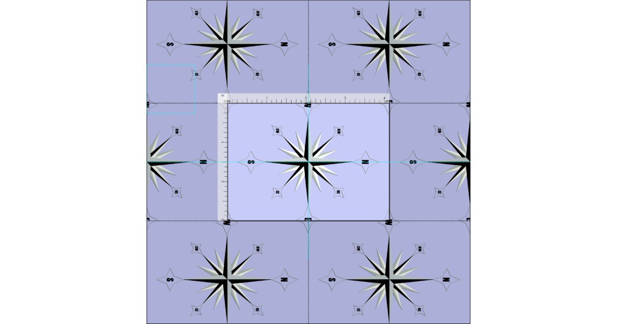 Compass Rose Nautical Blue Fabric | Zazzle