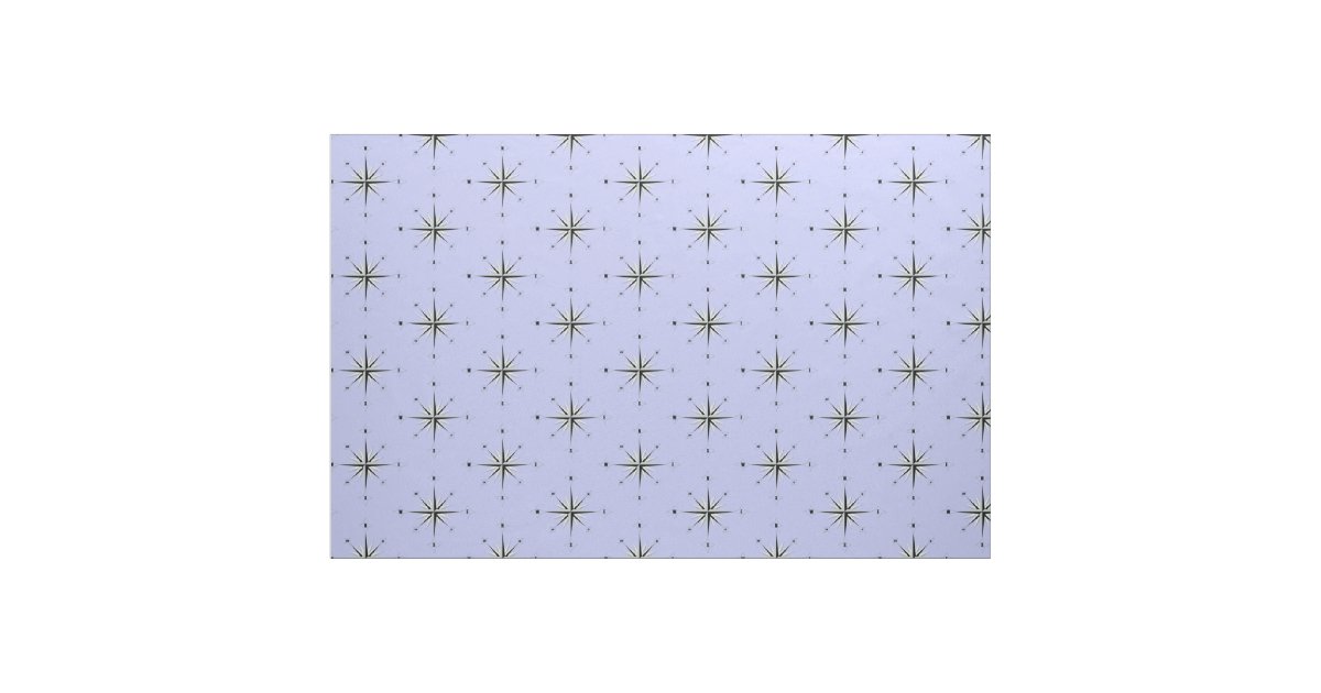 Compass Rose Nautical Blue Fabric | Zazzle
