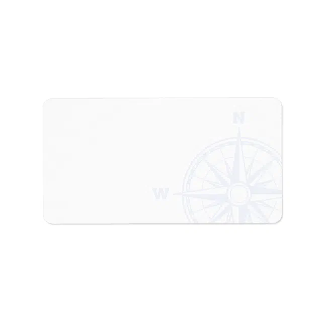Compass Rose Nautical Themed | Blank Address Label | Zazzle