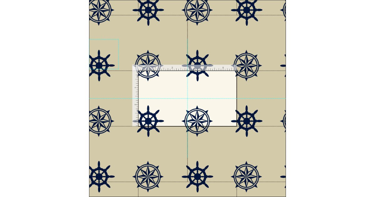 Compass Rose Ship Wheel pattern fabric | Zazzle