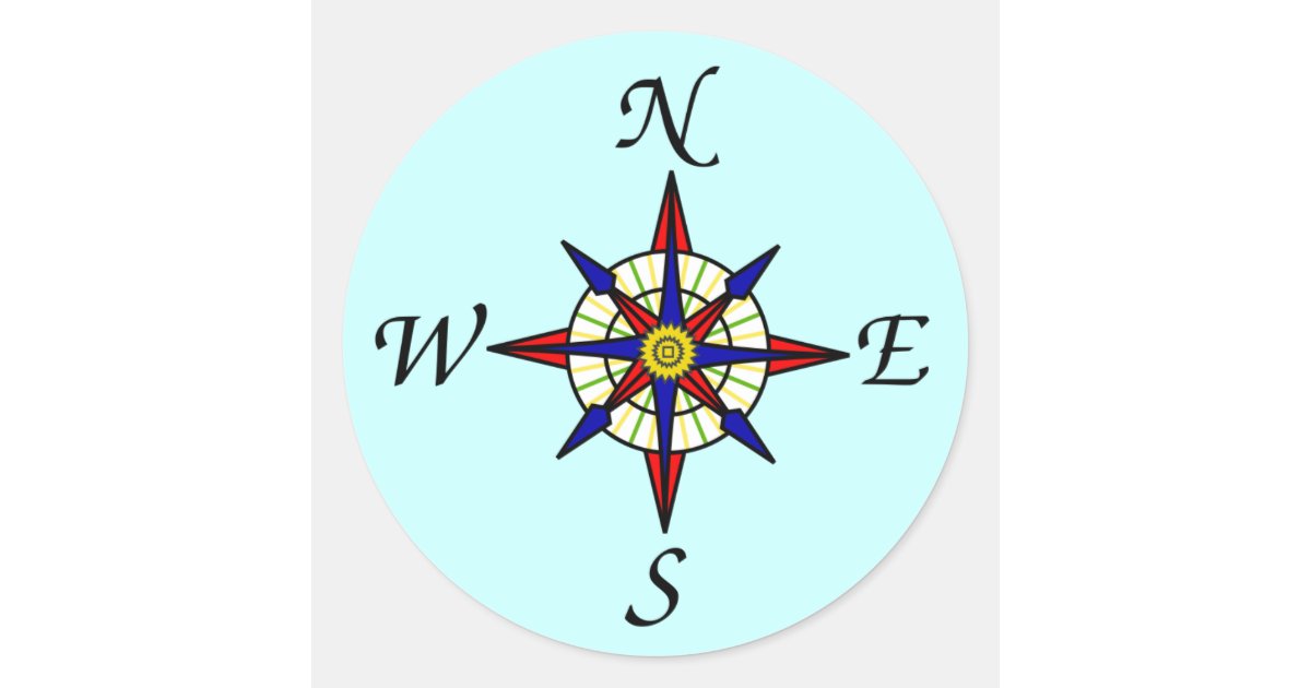 Compass Rose Sticker | Zazzle