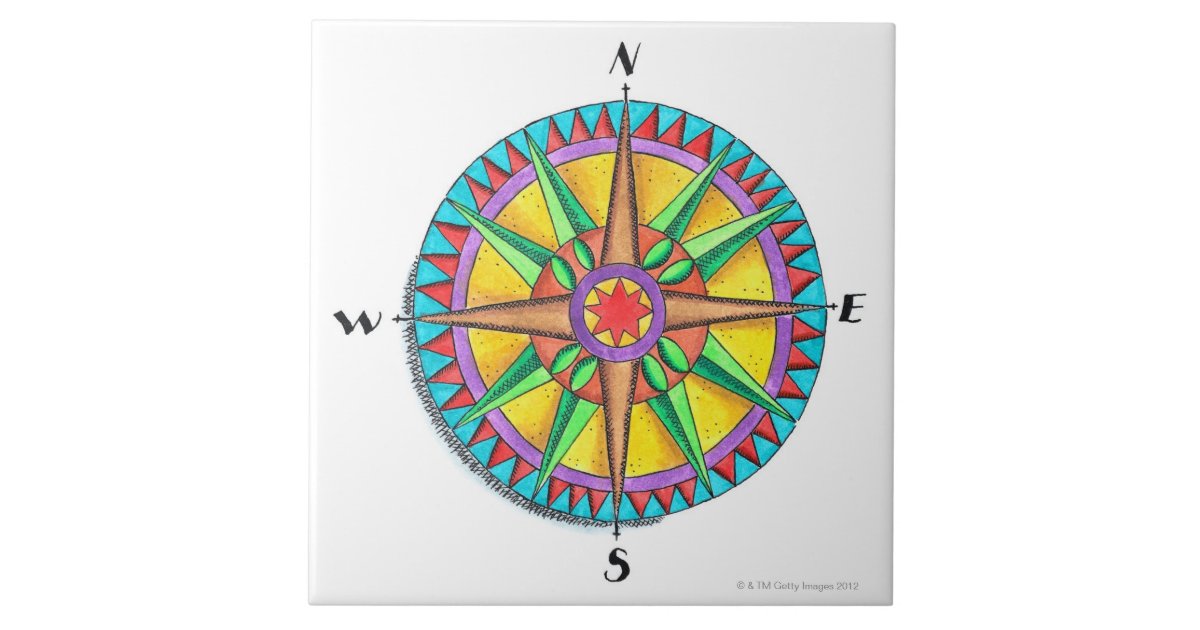 Compass Rose Tile | Zazzle