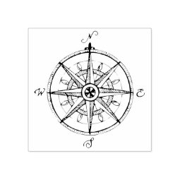 Compass Rubber Stamp | Zazzle