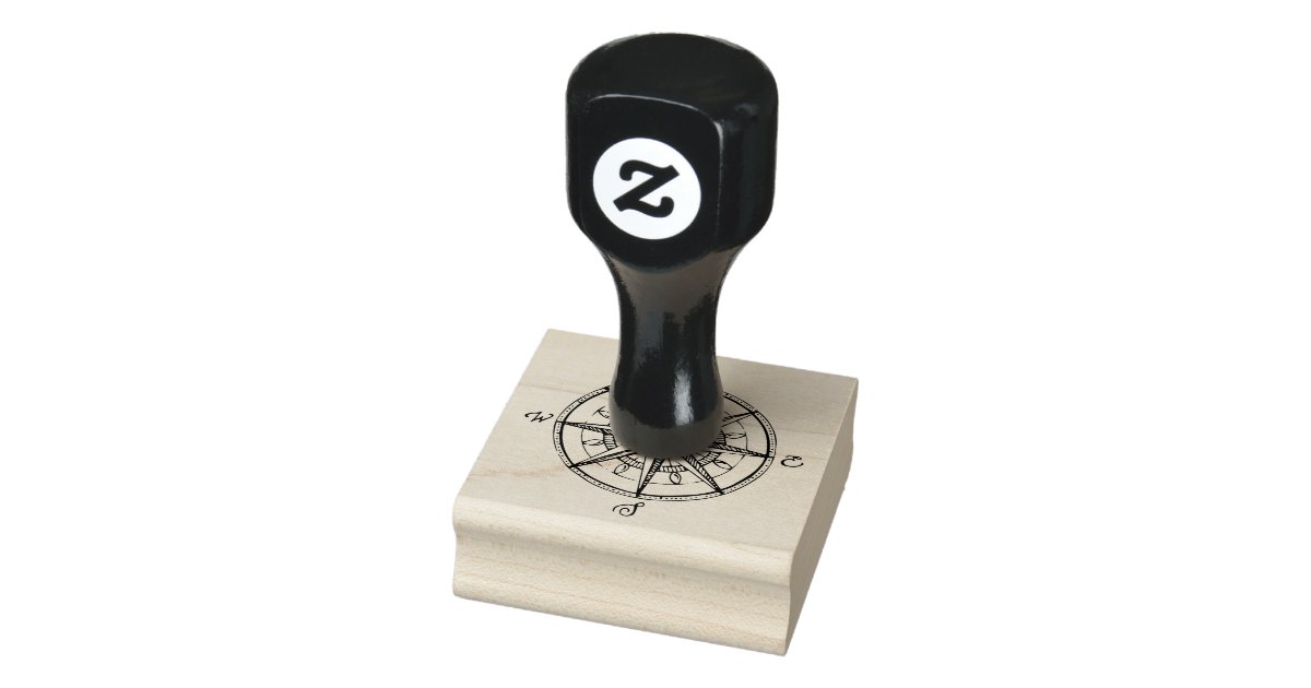 Compass Rubber Stamp | Zazzle