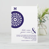Compass Wedding Invitation | Zazzle