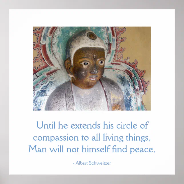 Compassion for Animals Buddha Poster | Zazzle