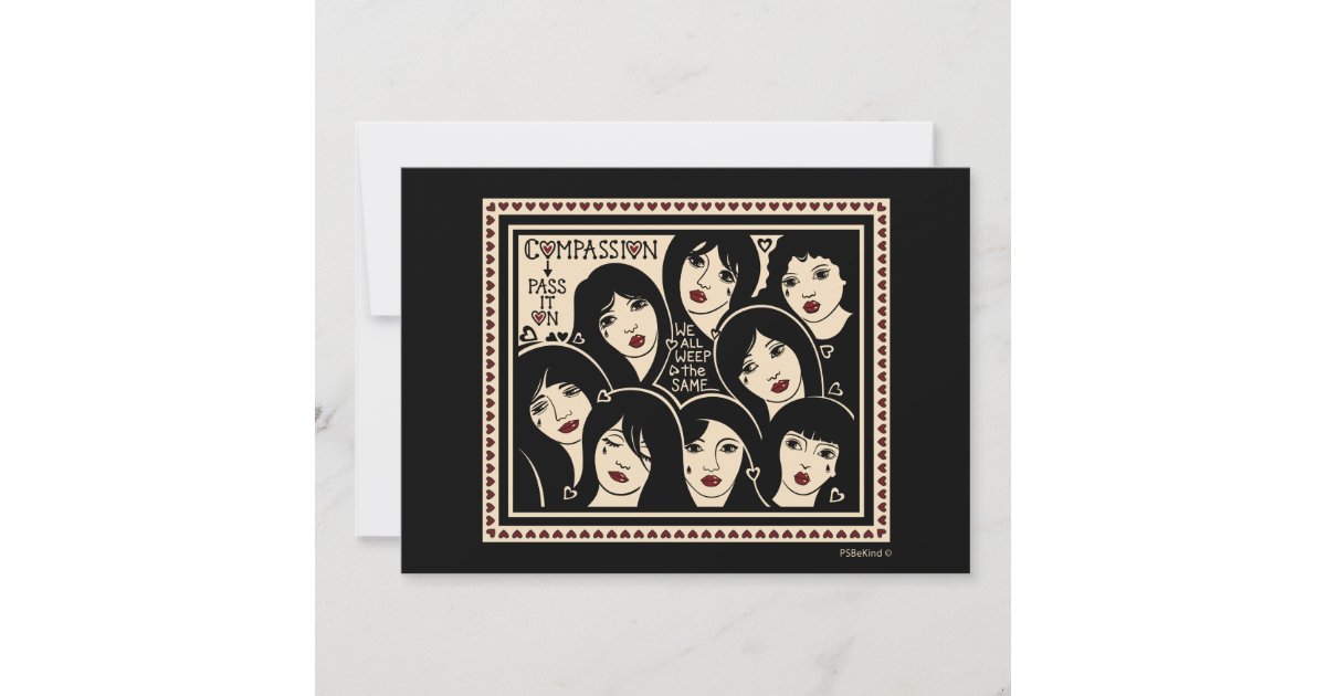 Compassion Pass It On_7"x5" Flat Card | Zazzle