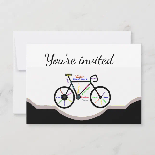 Competitive Biker Biking Birthday Party Invitation | Zazzle