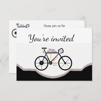 Competitive Biker Biking Birthday Party Invitation | Zazzle