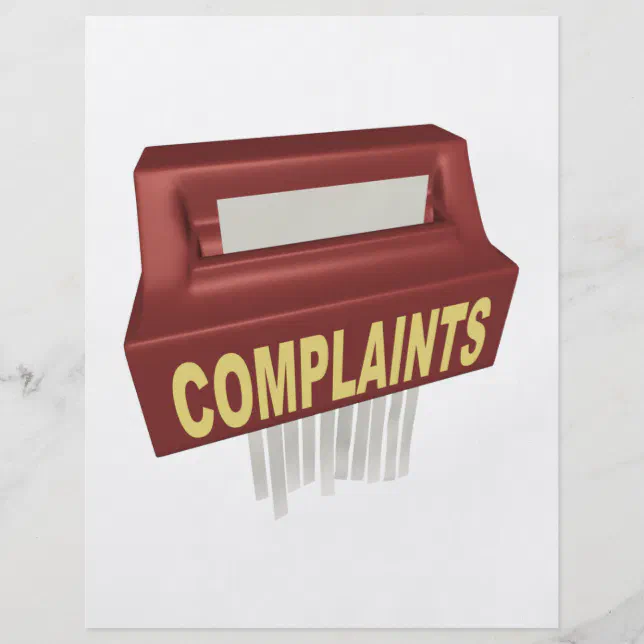 Complaint Box Flyer | Zazzle
