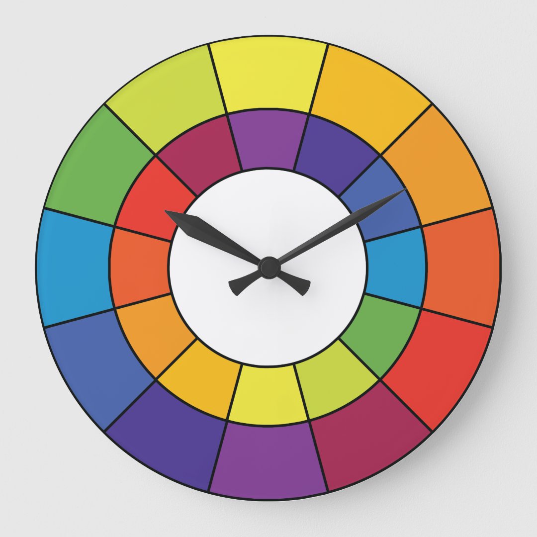 Complementary Color Wheel Clock | Zazzle