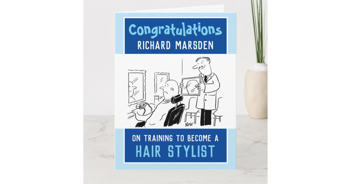 Completed Barber or Hair Stylist Training Card | Zazzle