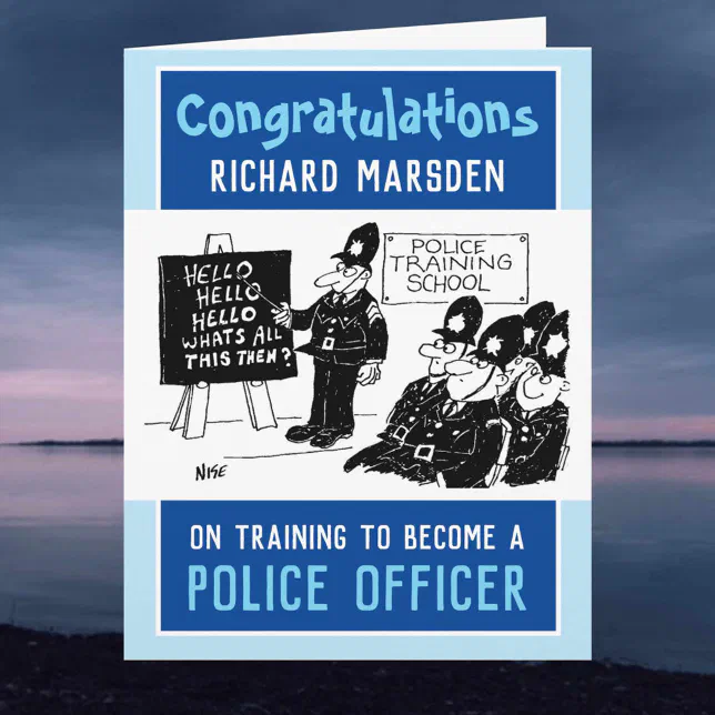 Completed Police Training Card | Zazzle
