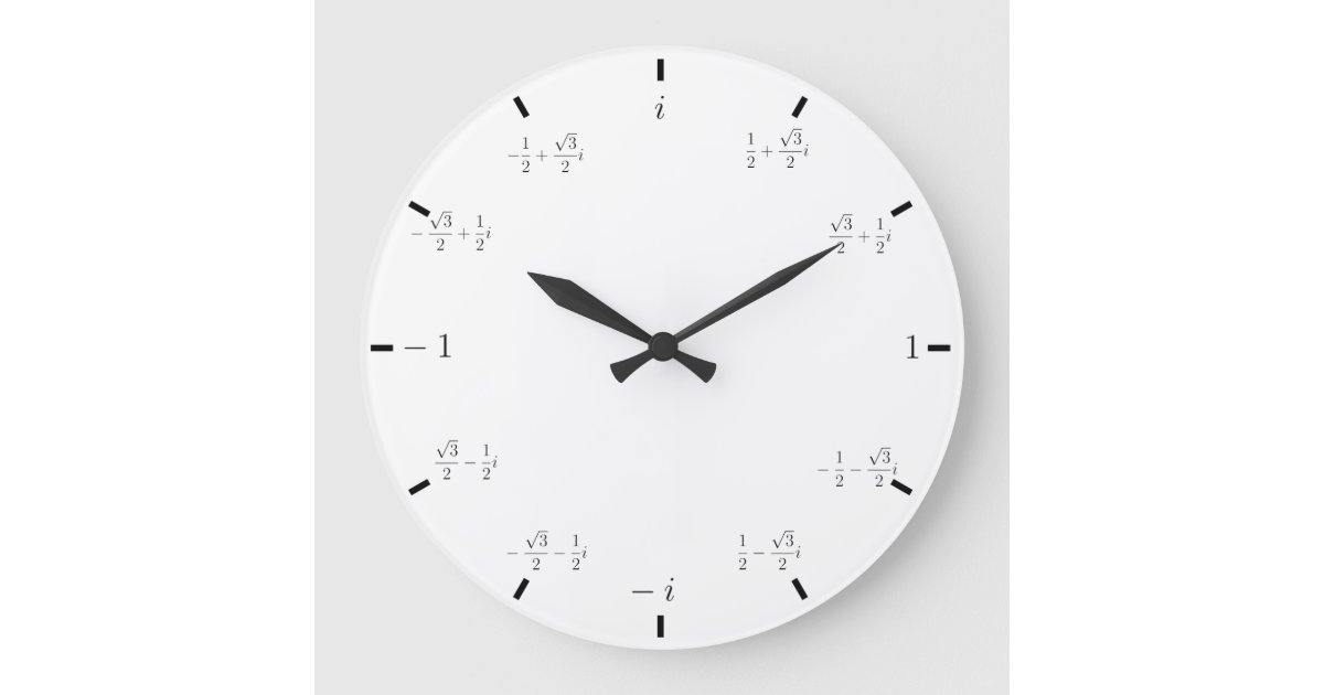 Complex Math Clock | Zazzle