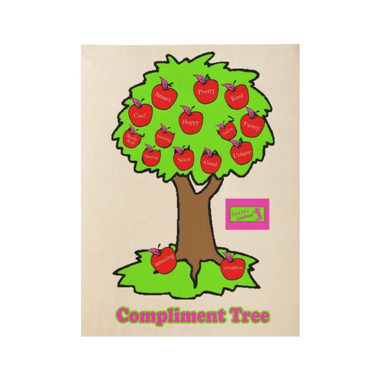 Compliment Tree by Give a Kid a Compliment Wood Poster | Zazzle.com