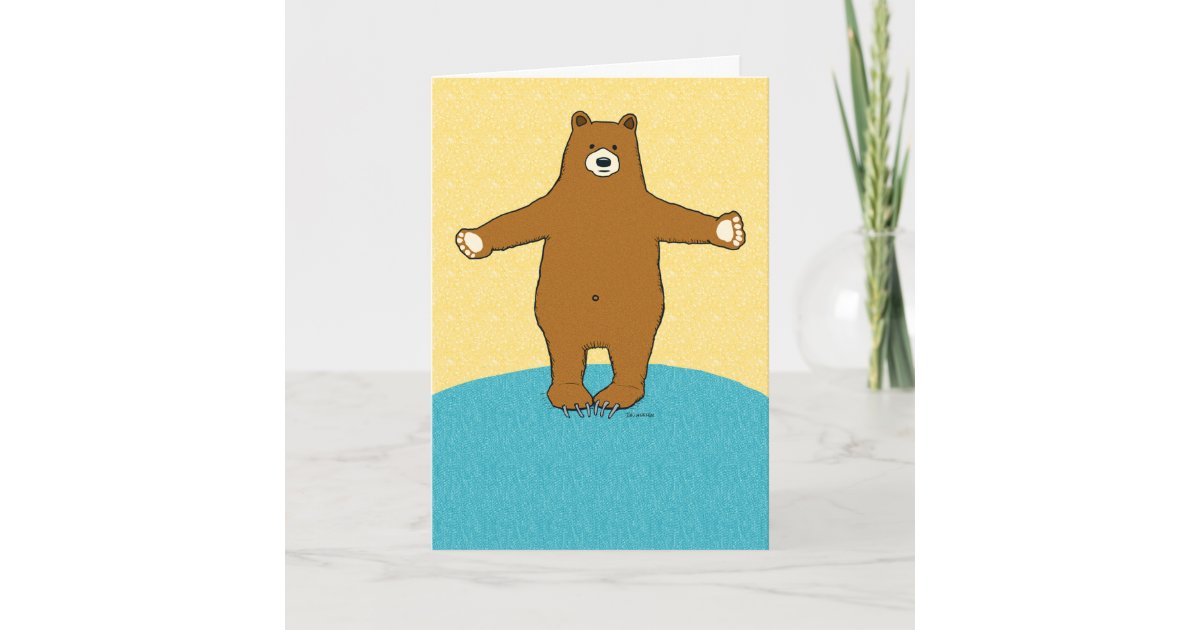 Complimentary Bear Hug Birthday Card | Zazzle