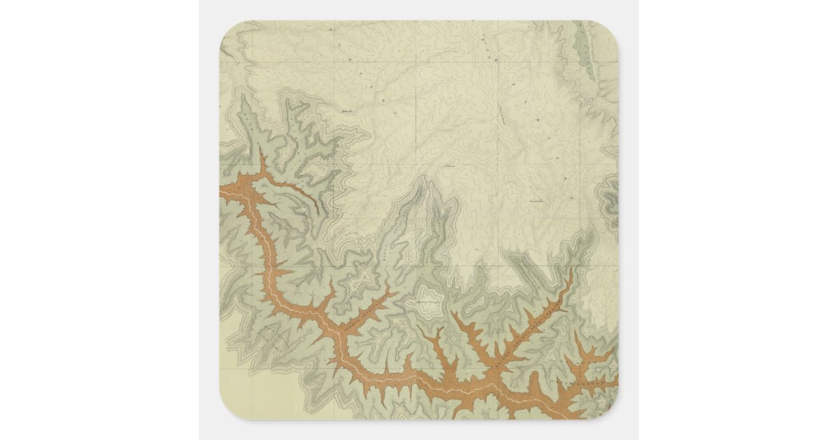 Composite Geologic map of Kaibab Plateau Square Sticker | Zazzle