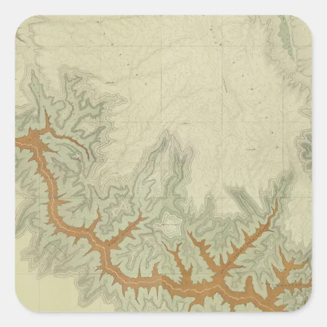 Composite Geologic map of Kaibab Plateau Square Sticker | Zazzle