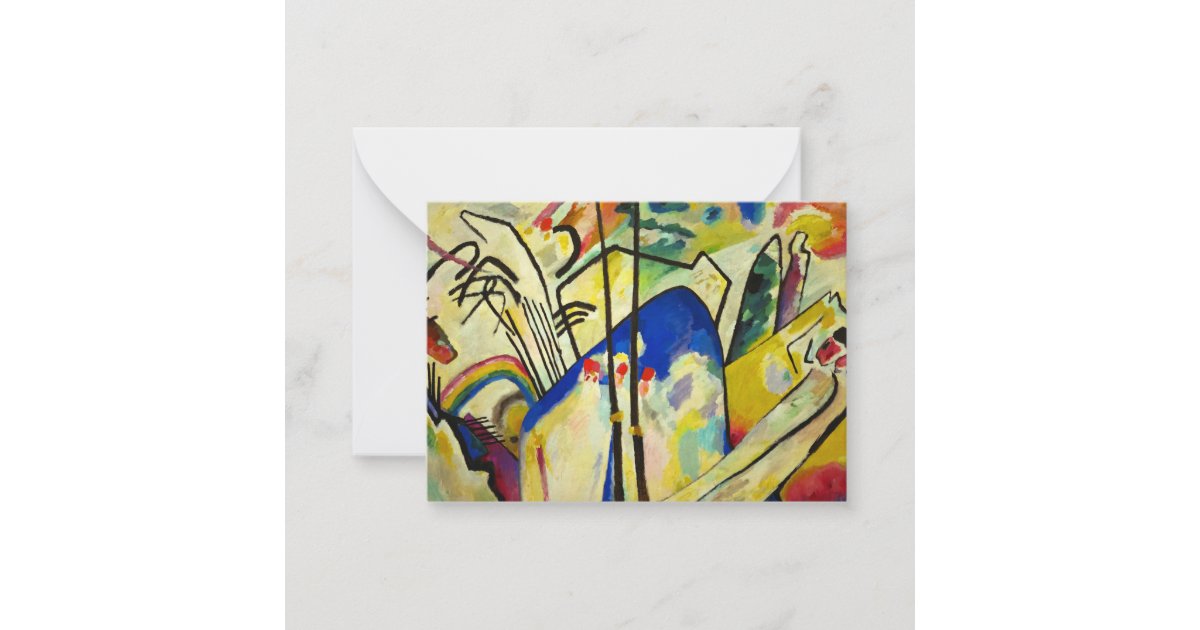 Composition 4, 1911 by Wassily Kandinsky Note Card | Zazzle