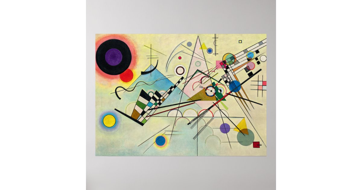 Composition 8, 1923 by Wassily Kandinsky Poster | Zazzle