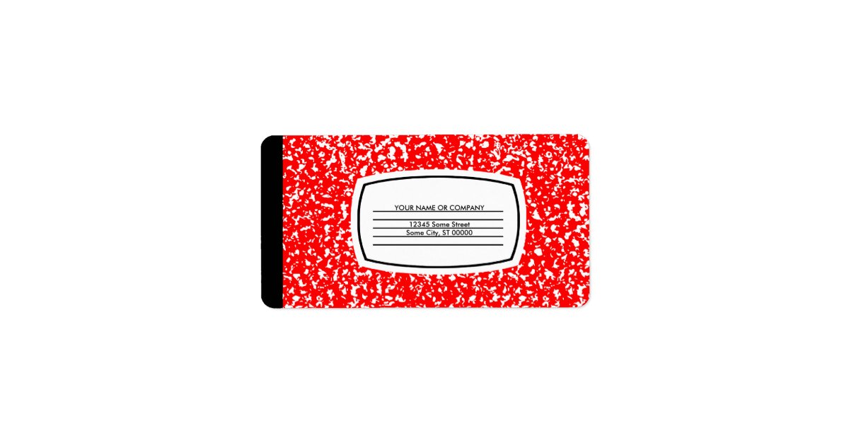 composition book label | Zazzle
