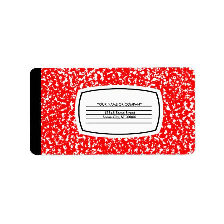 composition book label | Zazzle