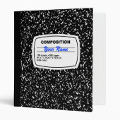 Composition Notebook Customizable 3 Ring Binder | Zazzle