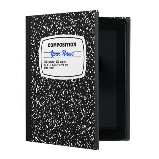 Composition Notebook Customizable iPad Folio Case | Zazzle