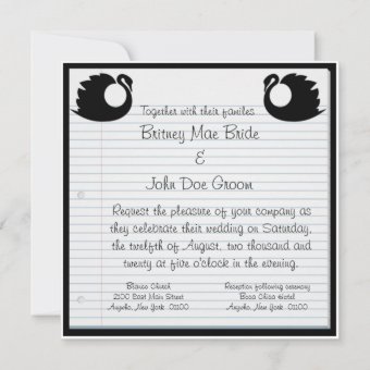 Composition Notebook Wedding Invitations | Zazzle