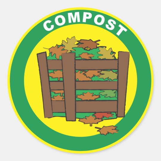 Compost! Classic Round Sticker | Zazzle.com