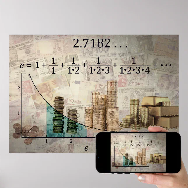 COMPOUND INTEREST - EULER'S EQUATION POSTER | Zazzle