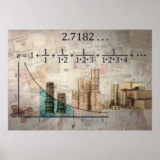 COMPOUND INTEREST - EULER'S EQUATION POSTER | Zazzle