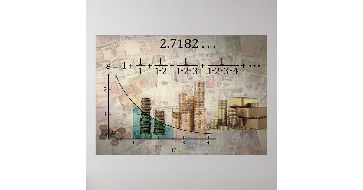 COMPOUND INTEREST - EULER'S EQUATION POSTER | Zazzle