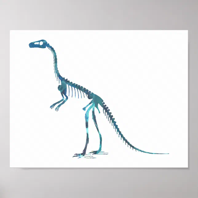 compsognathus skeleton poster | Zazzle