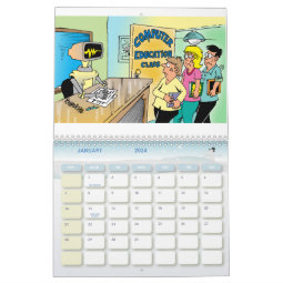 COMPUTER AND TECHNOLOGY CARTOON CALENDAR | Zazzle
