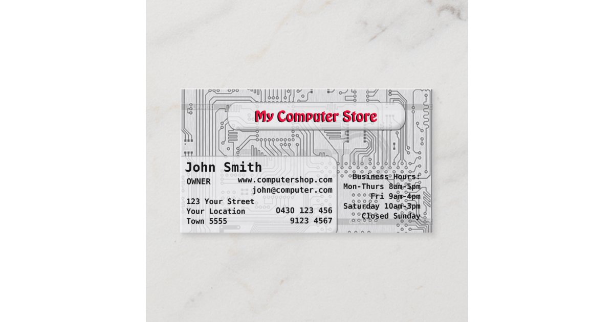 Computer Business Card | Zazzle