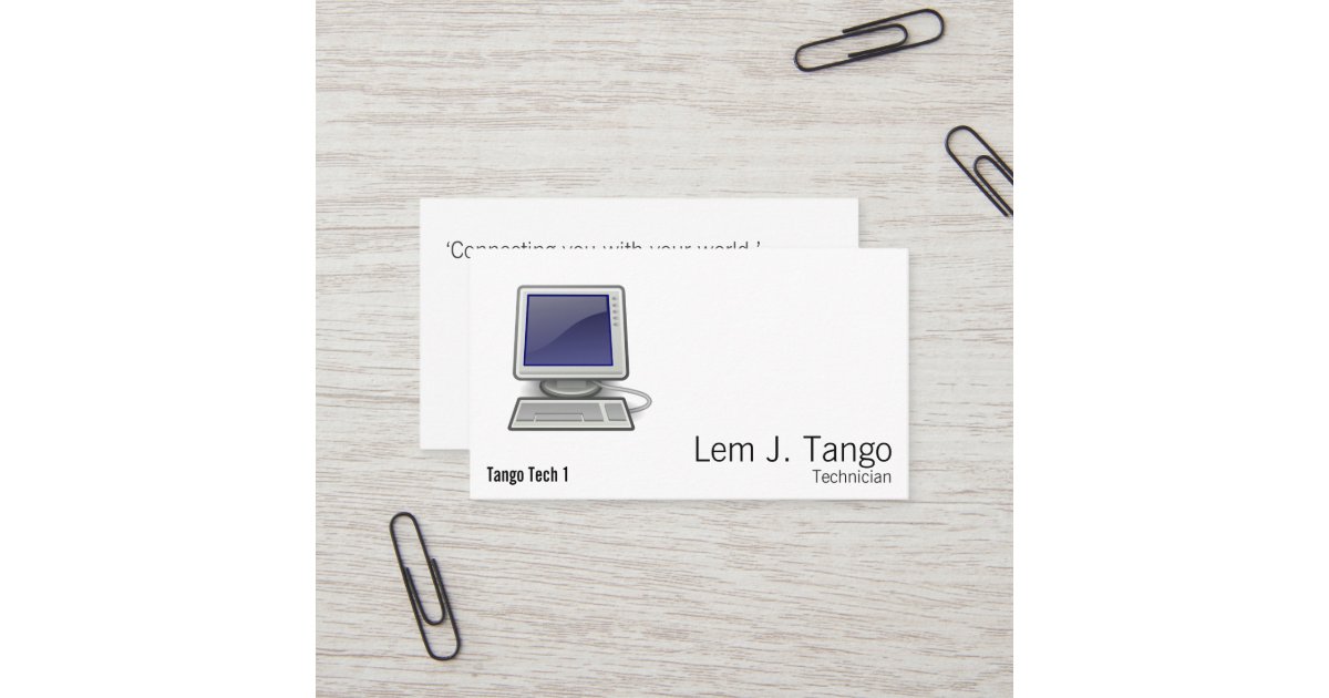 Computer Business Card | Zazzle
