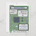 Computer Chip Coding Birthday Party Invitation | Zazzle