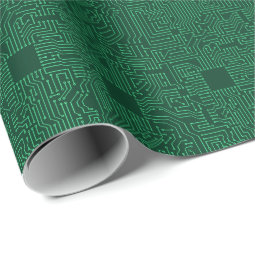 Computer circuit board wrapping paper | Zazzle