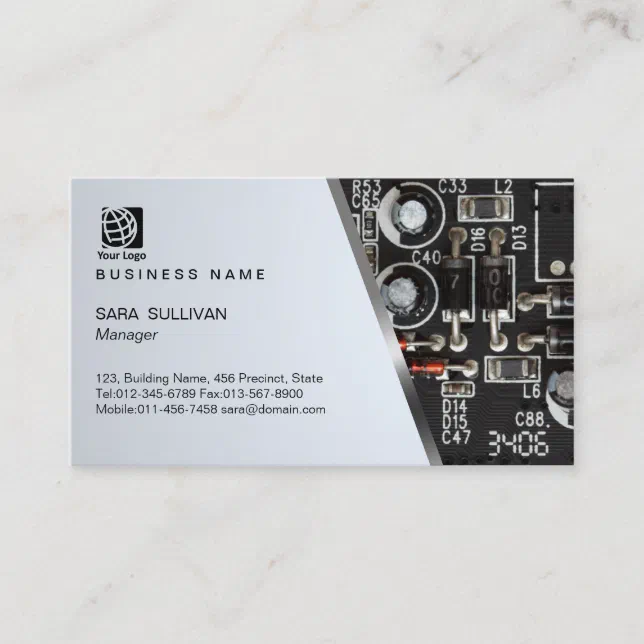 Computer Circuits Computer Service Business Card | Zazzle
