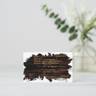 Computer code business card | Zazzle